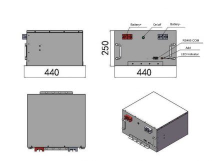 Design hybrid 400v 700v 800v HV high voltage lithium battery storage pack