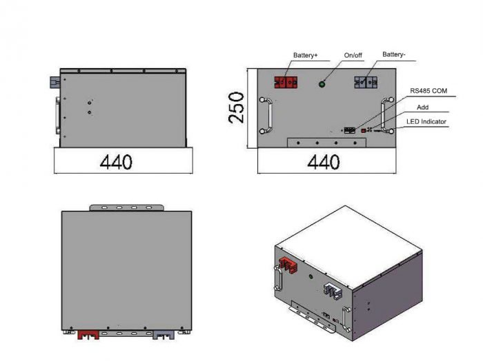 Design hybrid 400v 700v 800v HV high voltage lithium battery storage pack